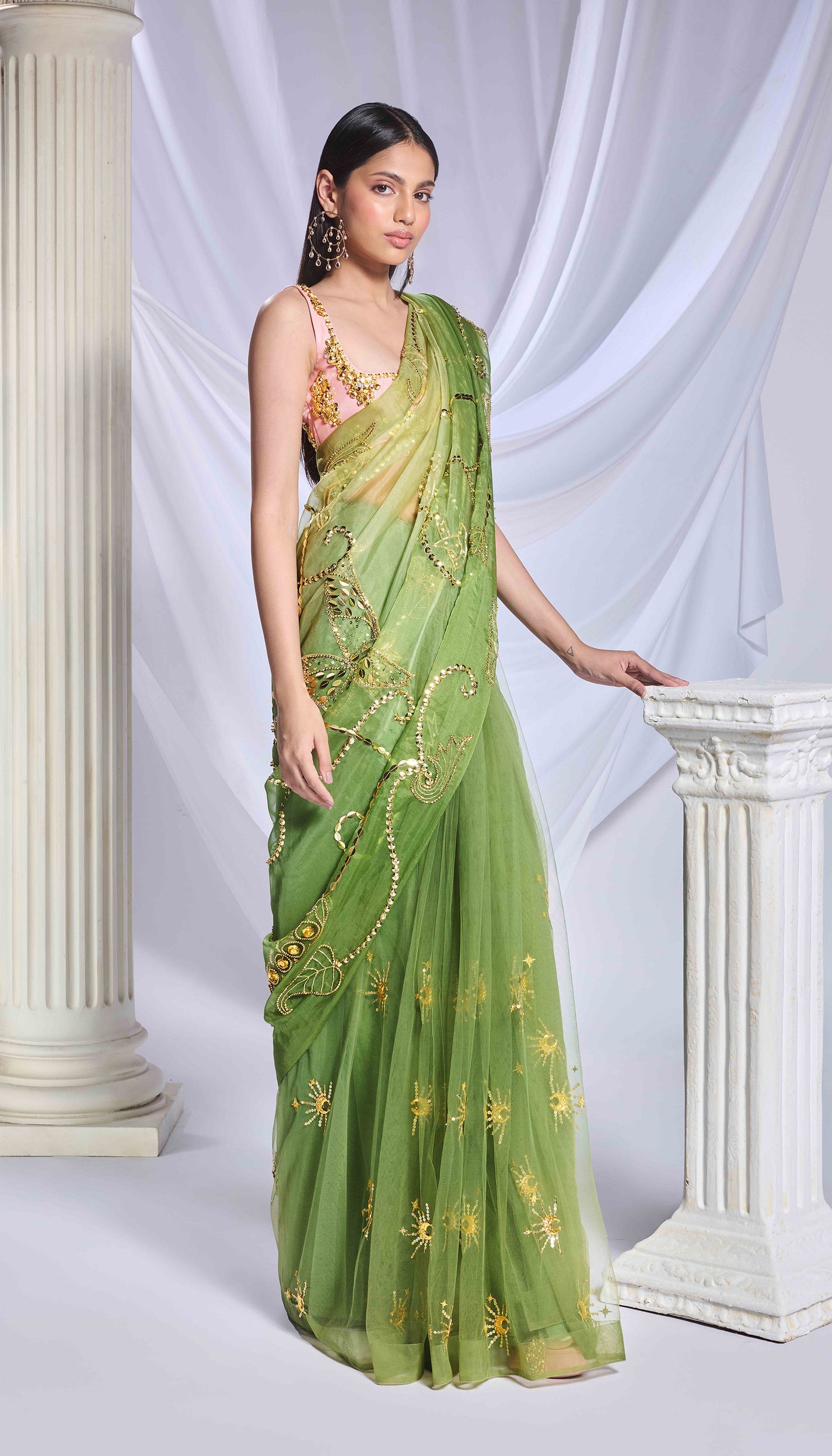 Sea Frost saree set – Papa Don't Preach